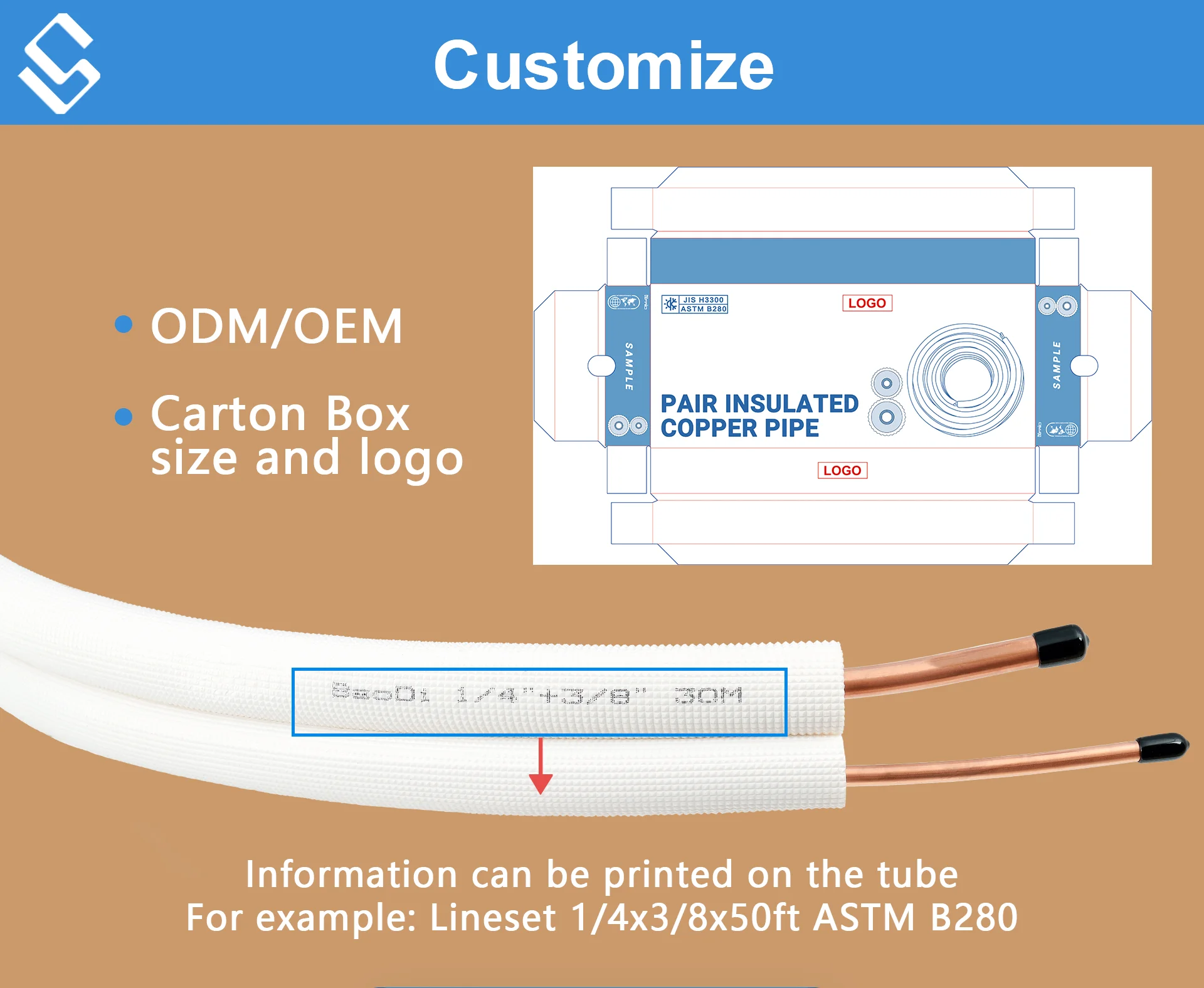 Scottfrio Air Conditioner Kit - Copper Pipes for Mini Split