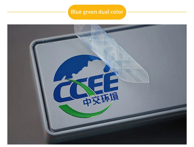 Custom Printed Vinyl Logo Transfer Sticker - Clear 3D Metal Sticker