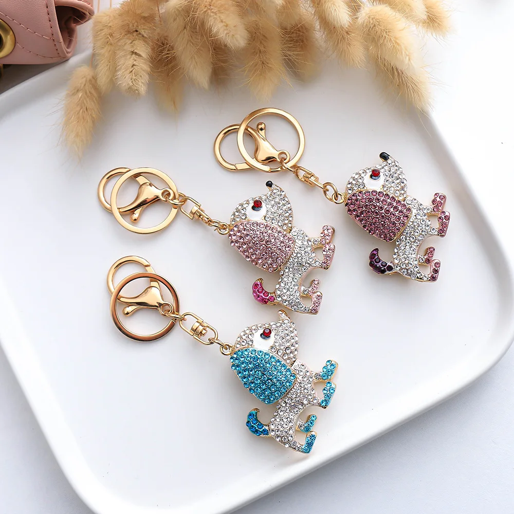 Hot Selling Metal Crystal Bling Charm Tortoise Animal Key Chain ...