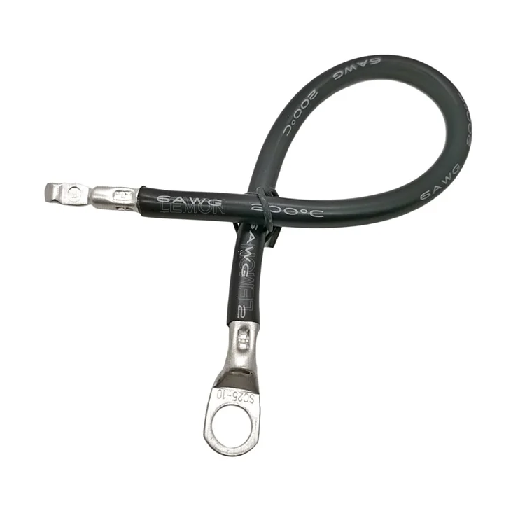 2AWG Ring Terminals to Battery Connector Dc Inverter Battery Connection ...