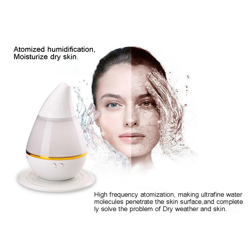 250ml Mini Ultrasonic Atomizer Humidifier Droplet Shaped Humidifier ...