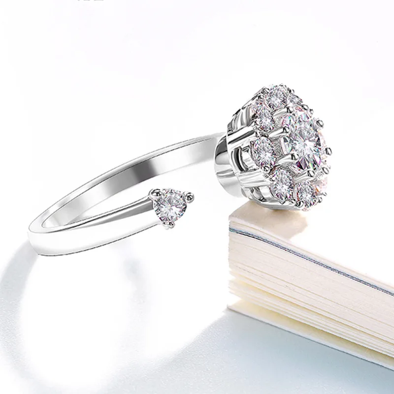 Luxury Diamond Magic Dancing Rings Latest Designs 925 Sterling Silver ...