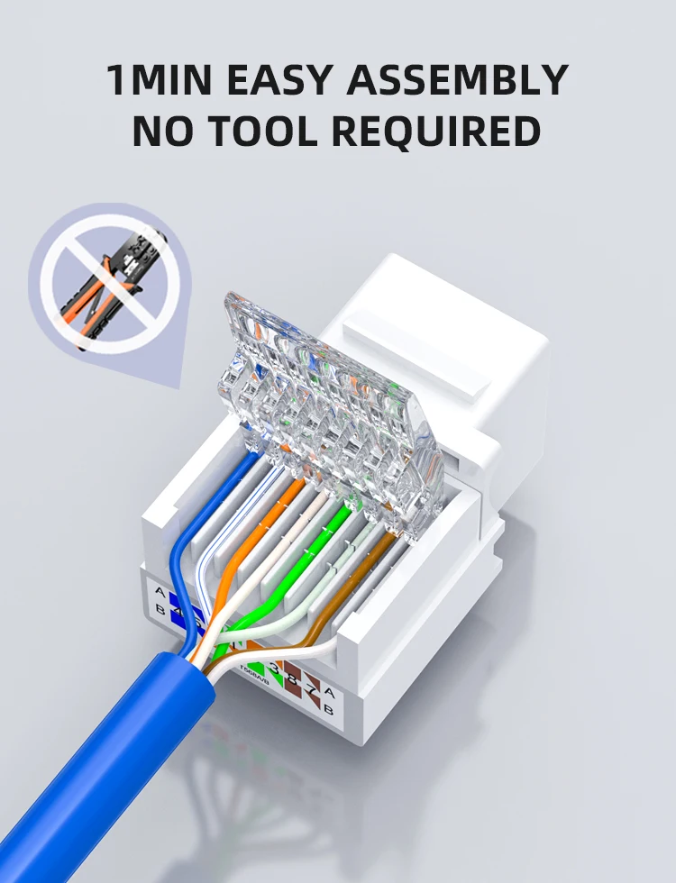 Factory Price Toolless Cat3 Cat5e Cat6 Rj45 Network Crystal Head ...