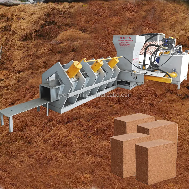 Hydraulic Coconut Coir Block Machine Crushed Coconut Fiber Brick Press ...