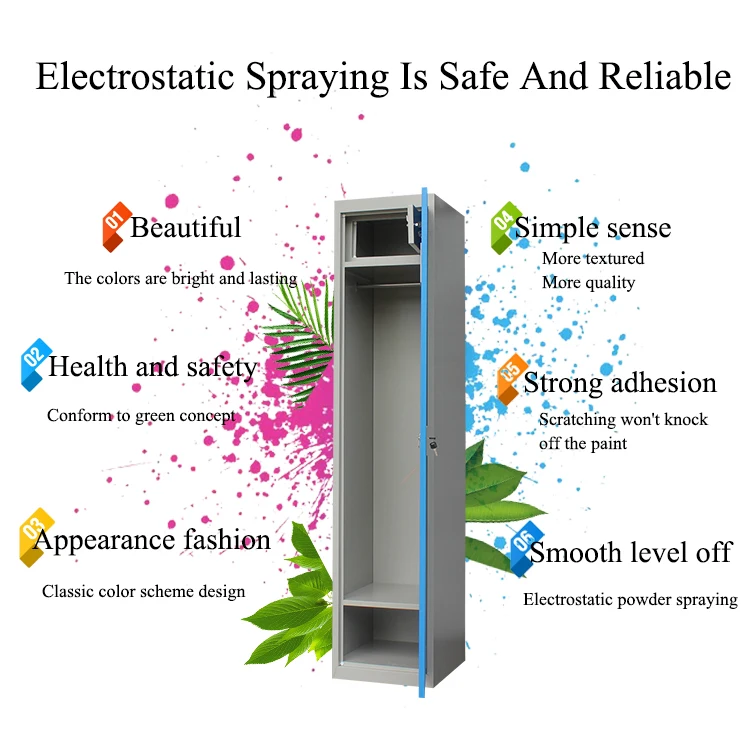 Modern Simple Design Single Door Locker Metal Steel Wardrobe In Student ...