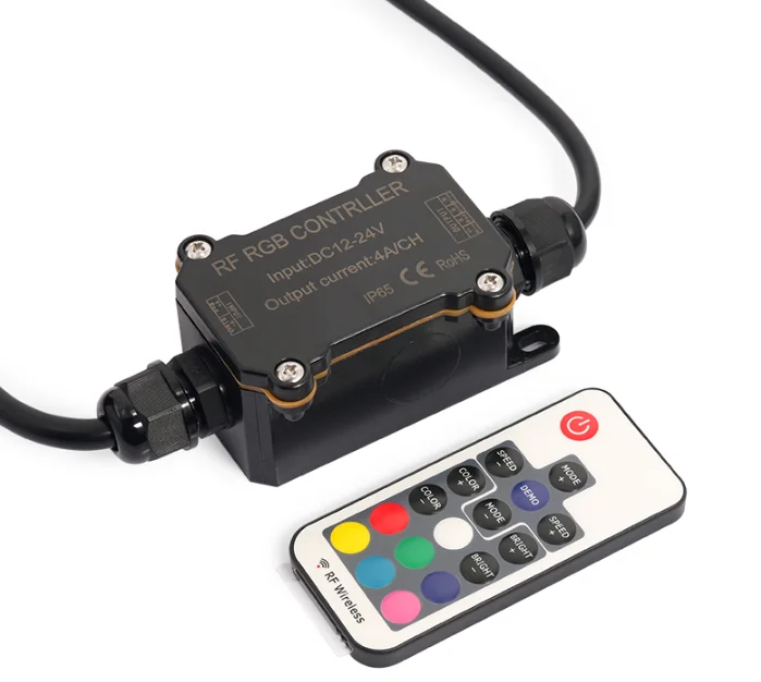 Waterproof Led Rgb Controller Rf163 Dc12-24v 3ch 17key Rgb Rf Remote ...