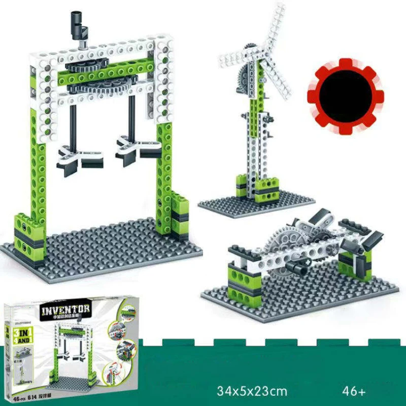 3 In 1 Mechanical Gear Technical Building Blocks Engineering Children's ...