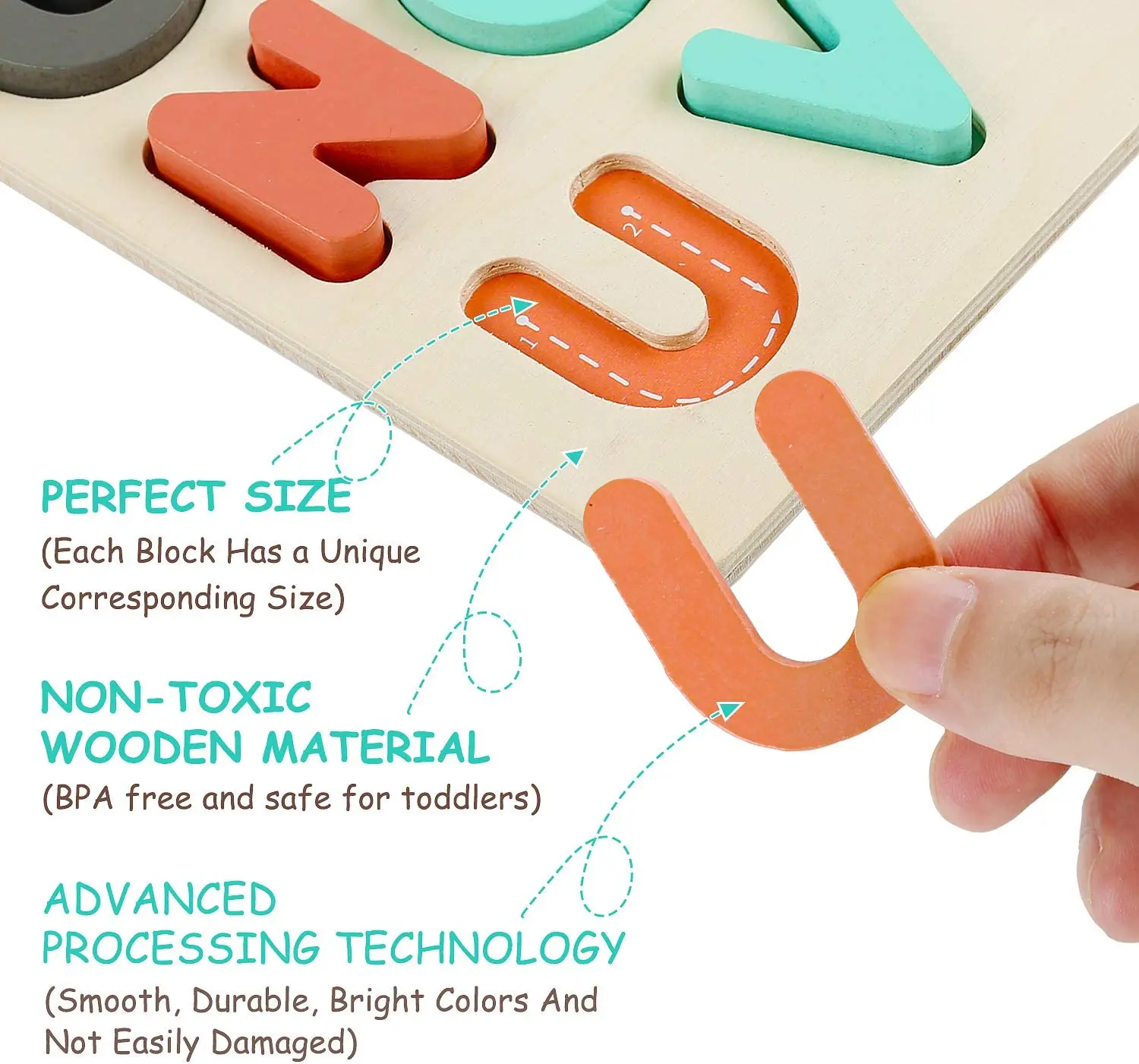 Montessori Board Alphabet Educational Learning Toys,Wooden 3d Puzzle ...