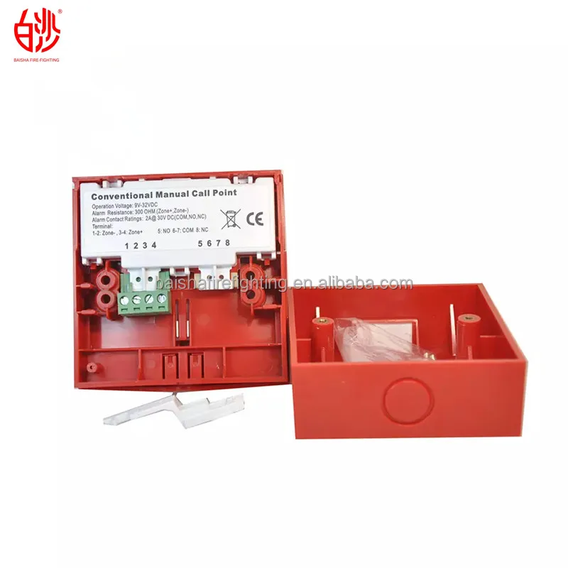 Wall Mounted Fire Alarm Control Panel Conventional Fire Alarm Pull ...