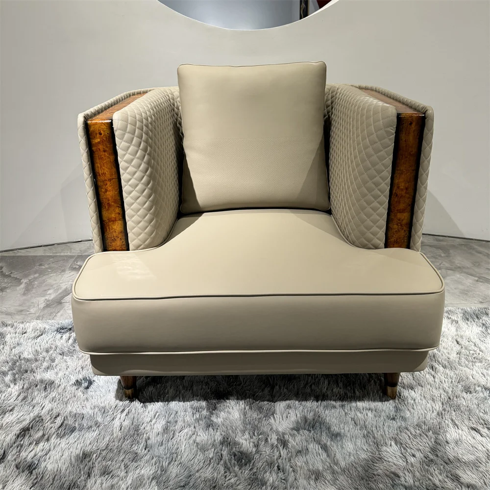 DN Brown Faux Leather Chesterfield Loveseat Sofa Vintage Modern Button ...