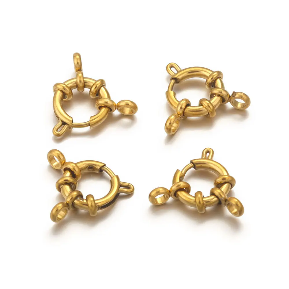 Stainless Steel 18k Pvd Gold Clasp Charm Open Snap Hook Clasp for Diy ...
