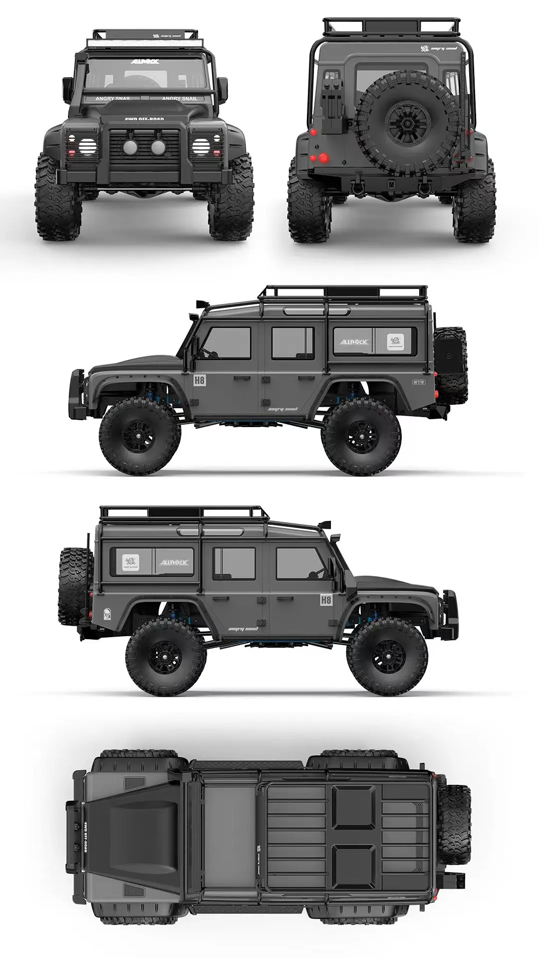 MJX H8H 1/8 Scale 4WD RC Off-Road Truck - Electric Climbing Car for ...