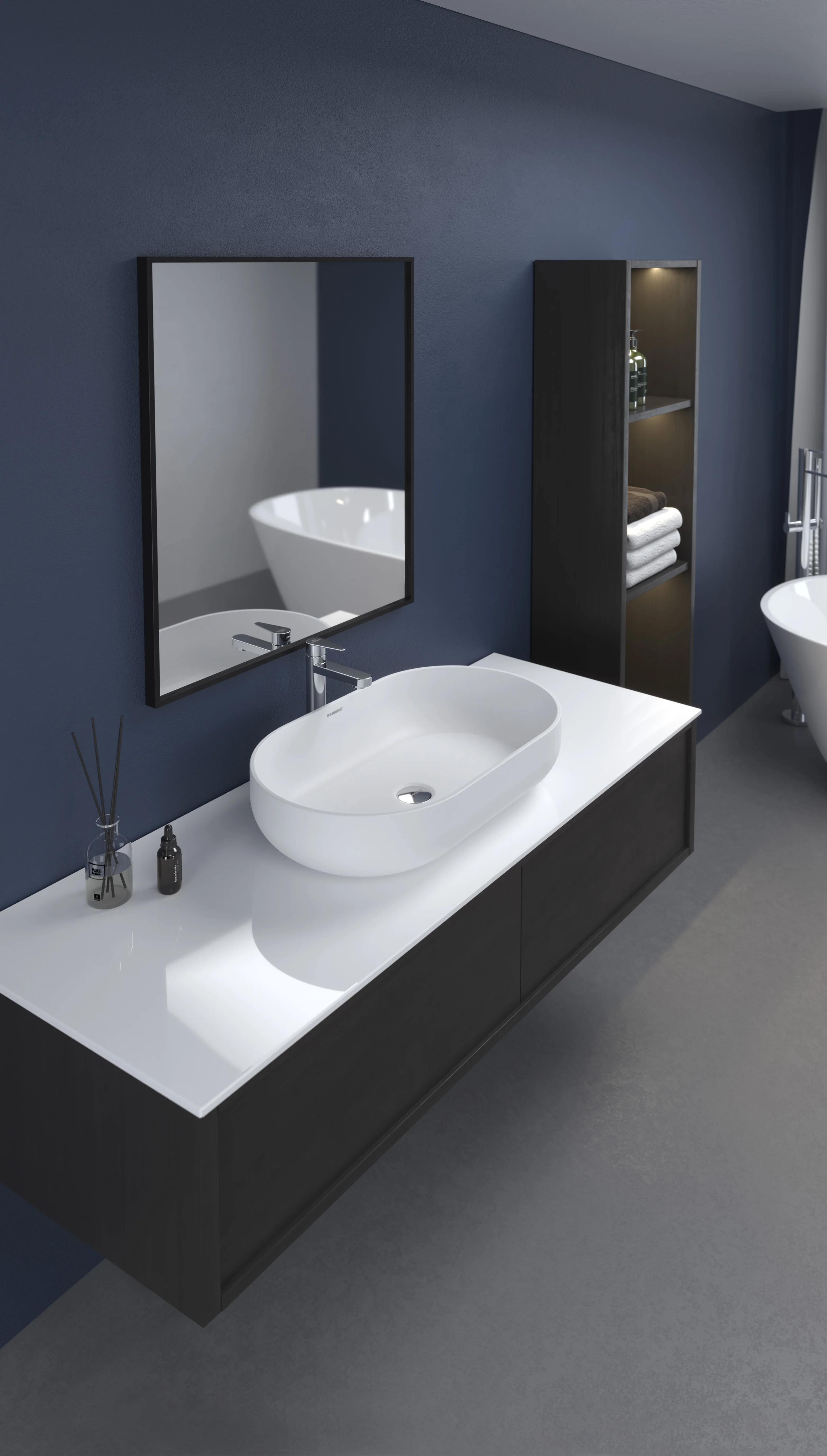 For Newstar Modern Luxury Quartz Stone Bathroom Vanity Basin Runway ...