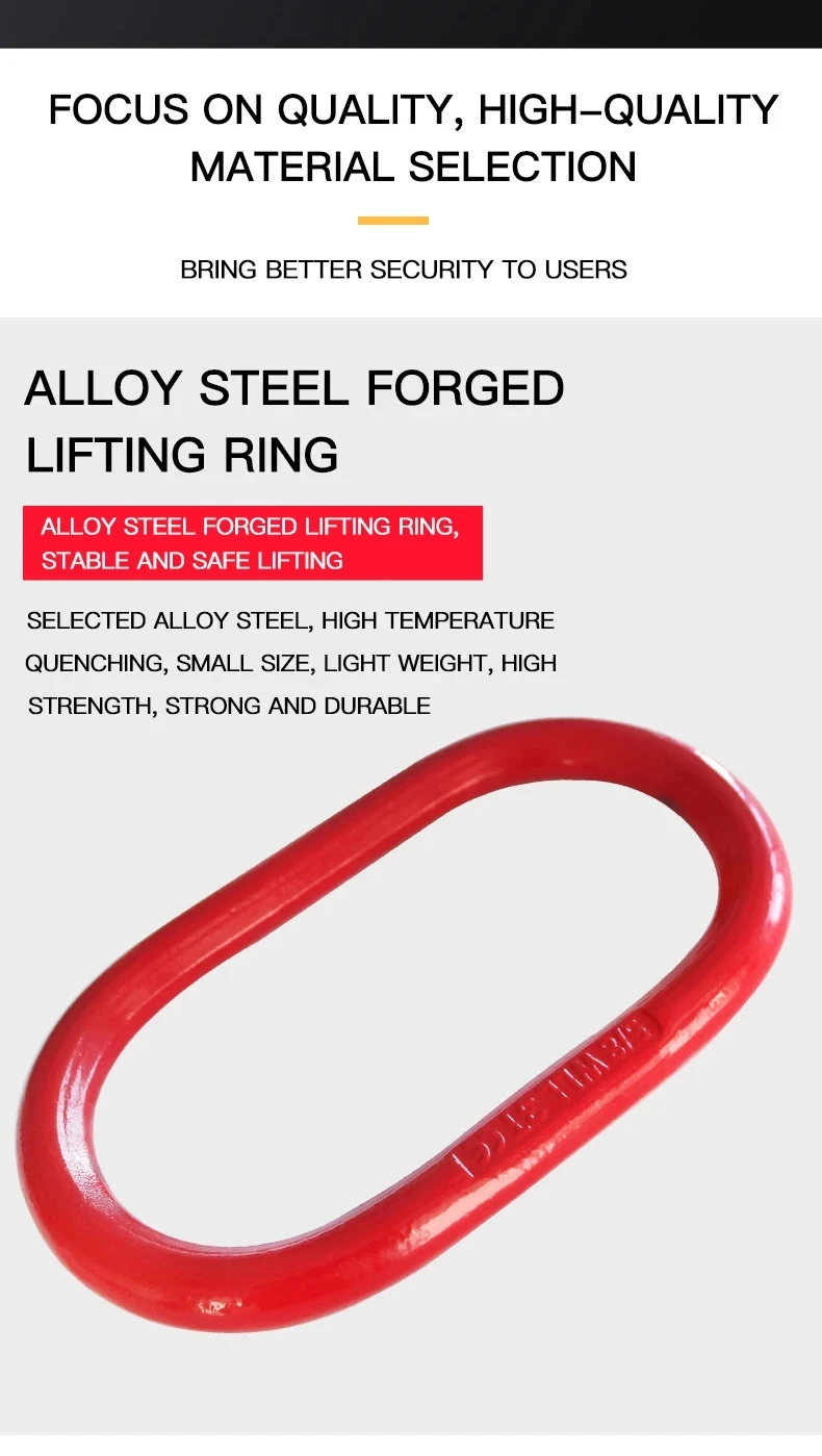 8 Ton 2-Leg Chain Sling 16 mm Diameter Grade 80 Welded Steel Hoisting ...