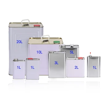 200ml-20l F-style Square Metal Tin Container Can With Screw Lids For Glue/engine Oil/solvent ...