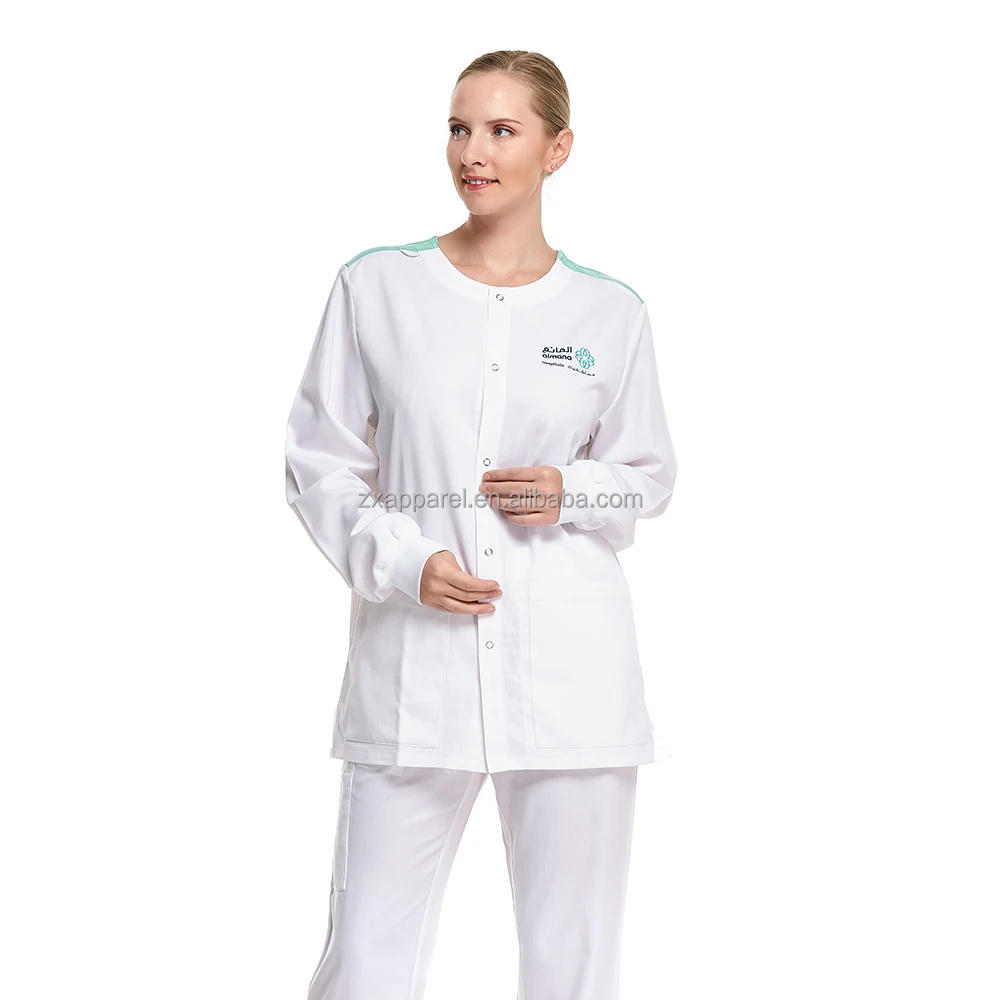 Hospital Uniforms Long Sleeve Lab Coat Medical Scrubs Hospital Nursing ...