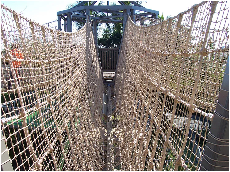 Park Bridge Wood Rope Balance Bridge Walking Plank Bridge