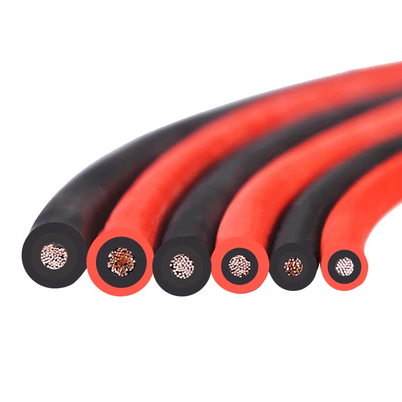 Hot 600v 1kv 1.5kv 1.8kv Flexible Pv1-f Dc Solar Cable Black Red 1*1 ...