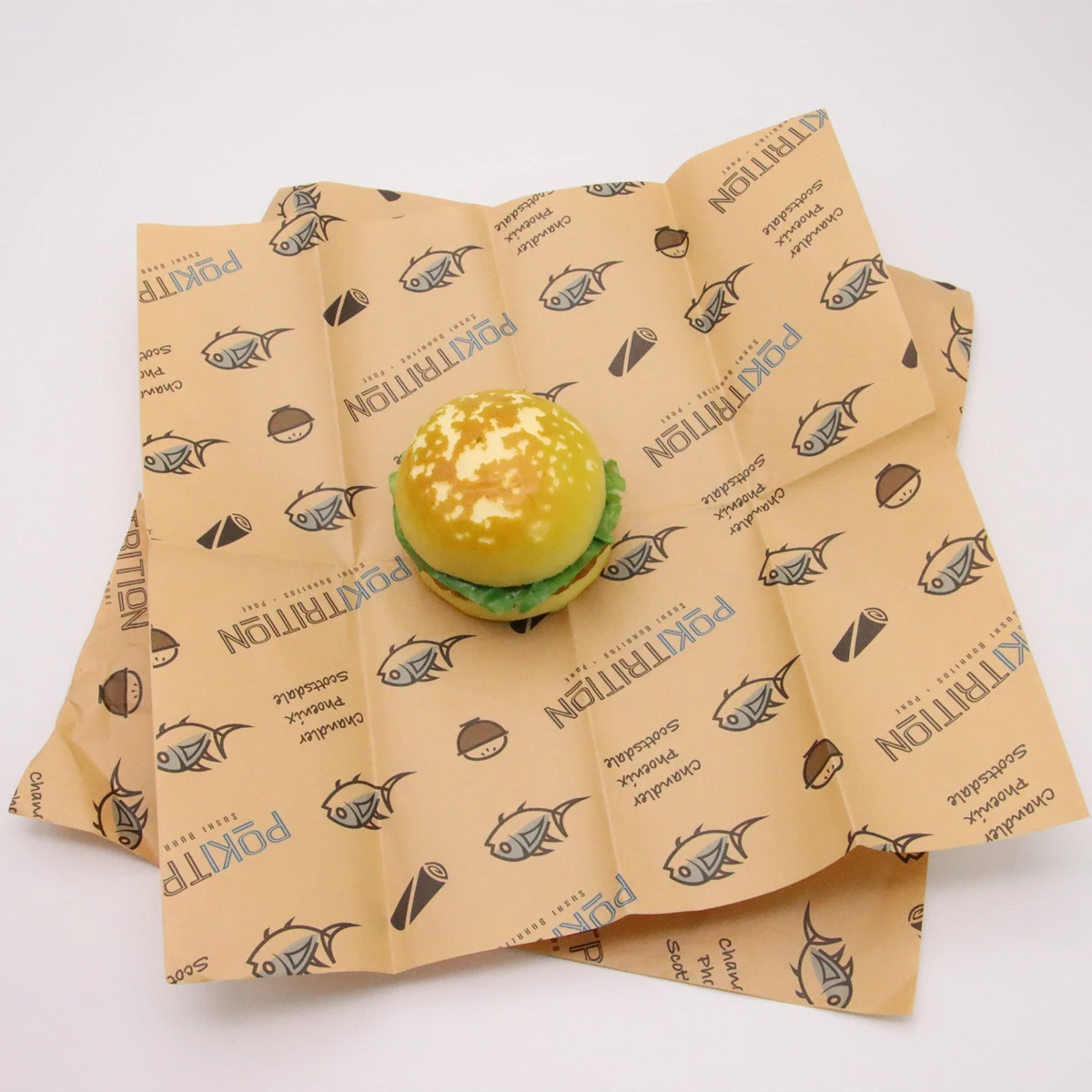 Xiefa Printable Laminated Eco Brown Healthy Food Deli Wrapping Paper ...