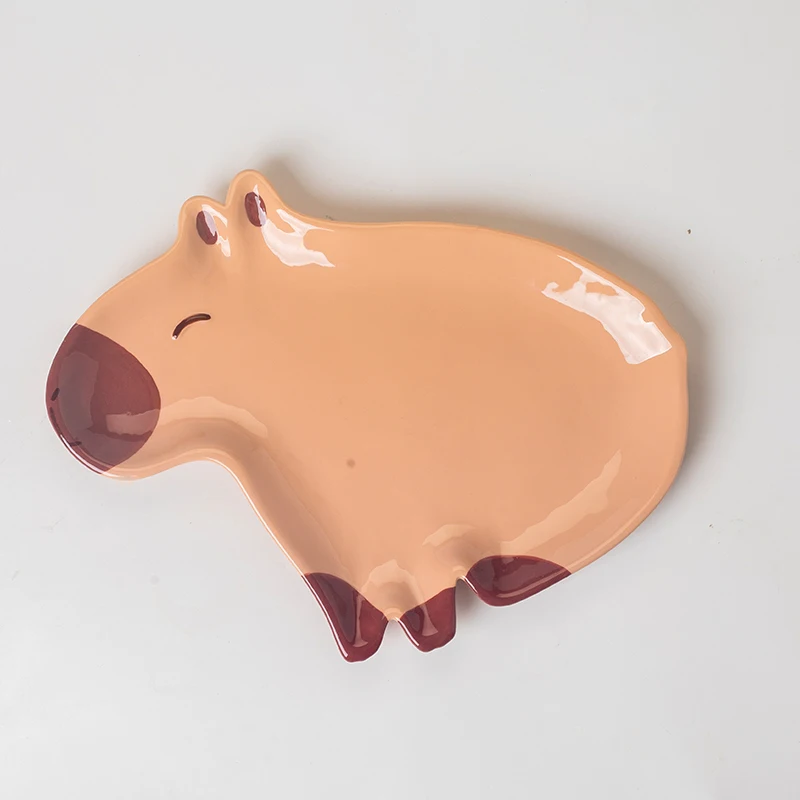 Capybara Cute Cookie Plate Fruits Dessert Ceramic Dinner Plates Serving ...