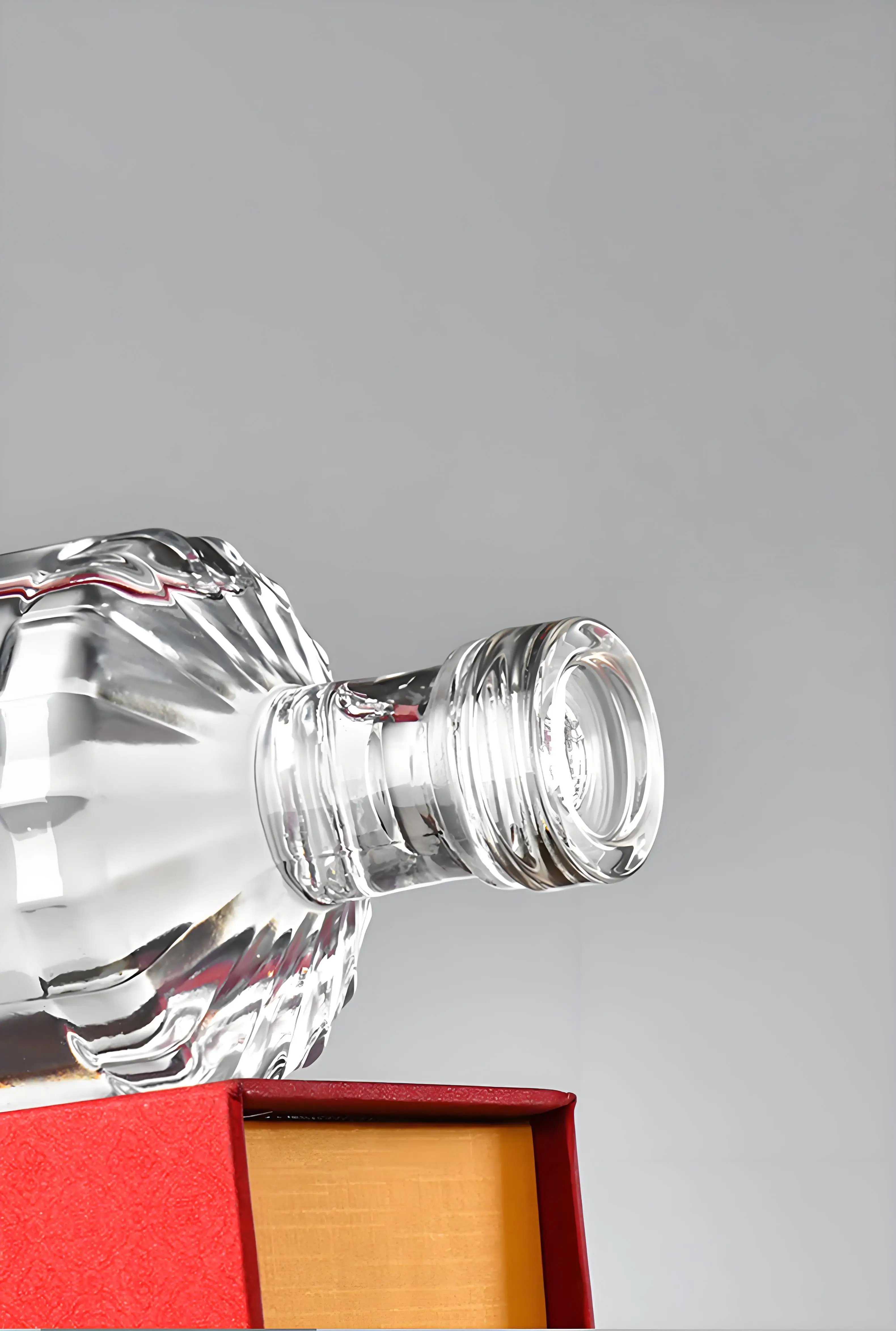 Wholesale 500ml Flat Glass Bottles Gradient Colours Volcano Bottom Square Design for Whiskey ...