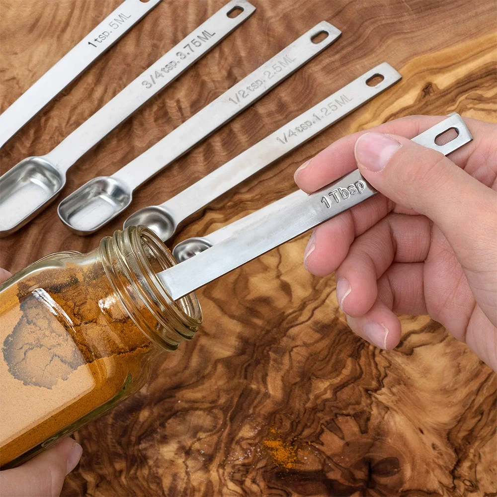 Stainless Steel Measuring Spoons - Professional & Durable