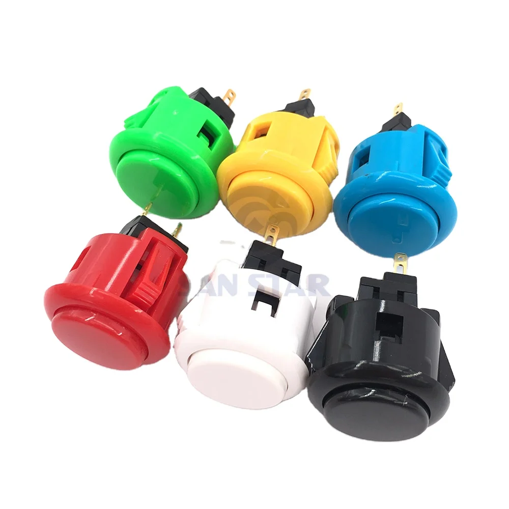 Sanwa Button Arcade Set Obsf24 30mm Arcade Buttons Joystick 24mm Led ...