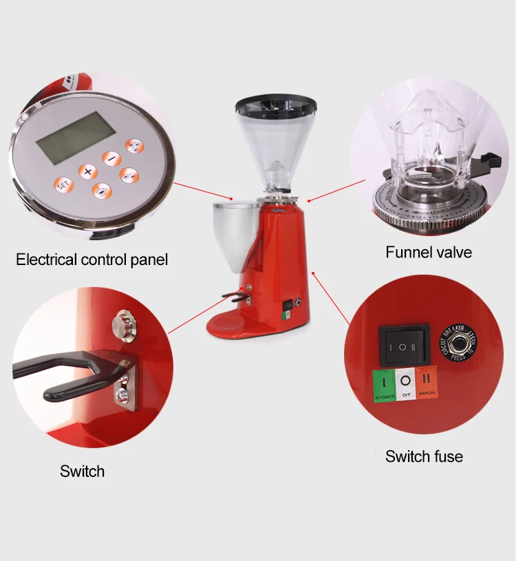 NIBU Professional Adjustable Espresso Grinder - 1500ml Capacity