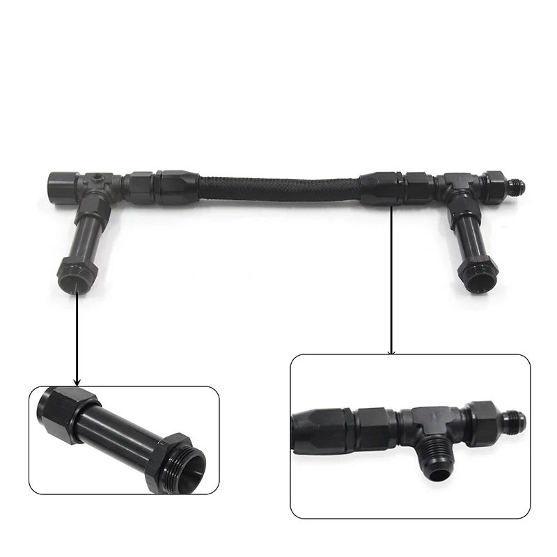 Dual Feed Fuel Line for 4150 7/8 20 Braided Dual Inlet Fuel Line Kit 8 ...