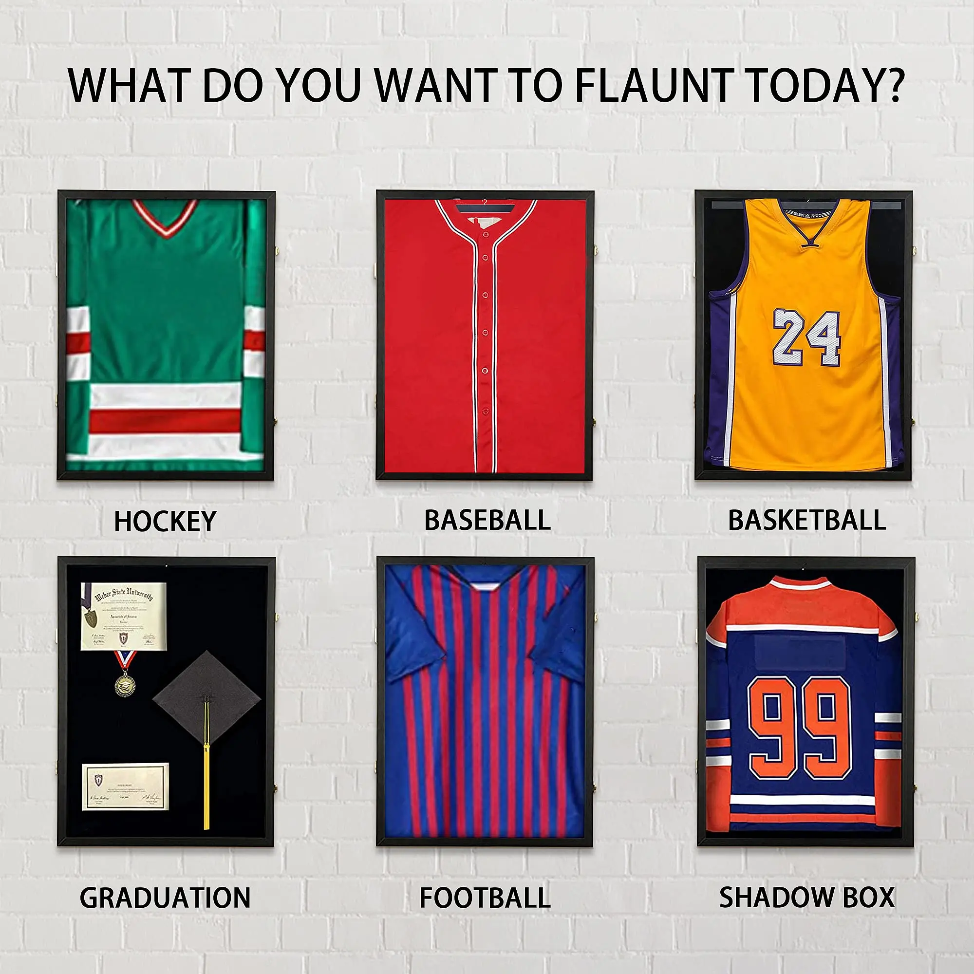 Lockable Shadow Box Jersey Display Case & Baseball Card Holder Frame