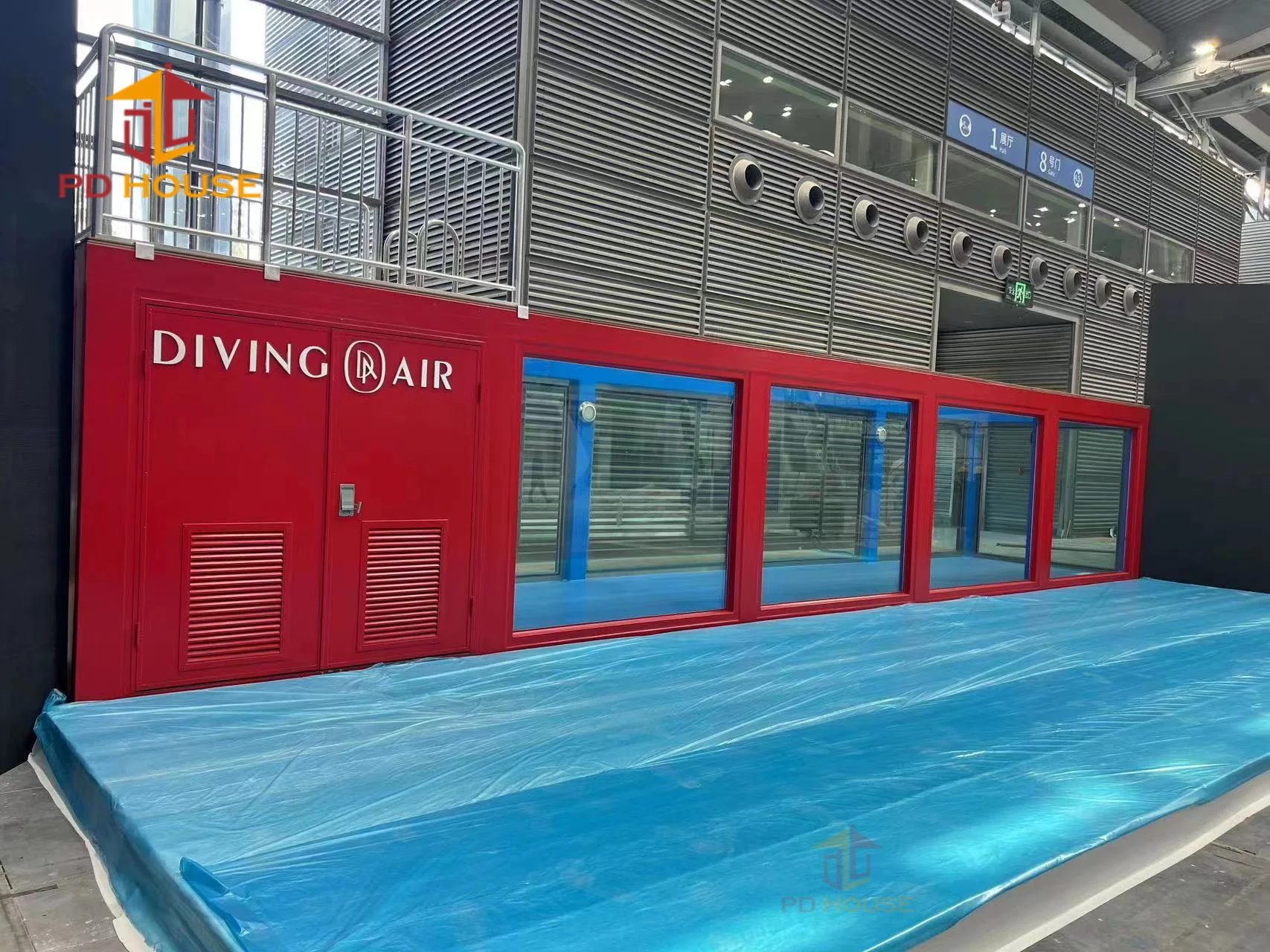 40 Ft Portable Mobile Outdoor Ground Container Diving Wave Making Pool ...