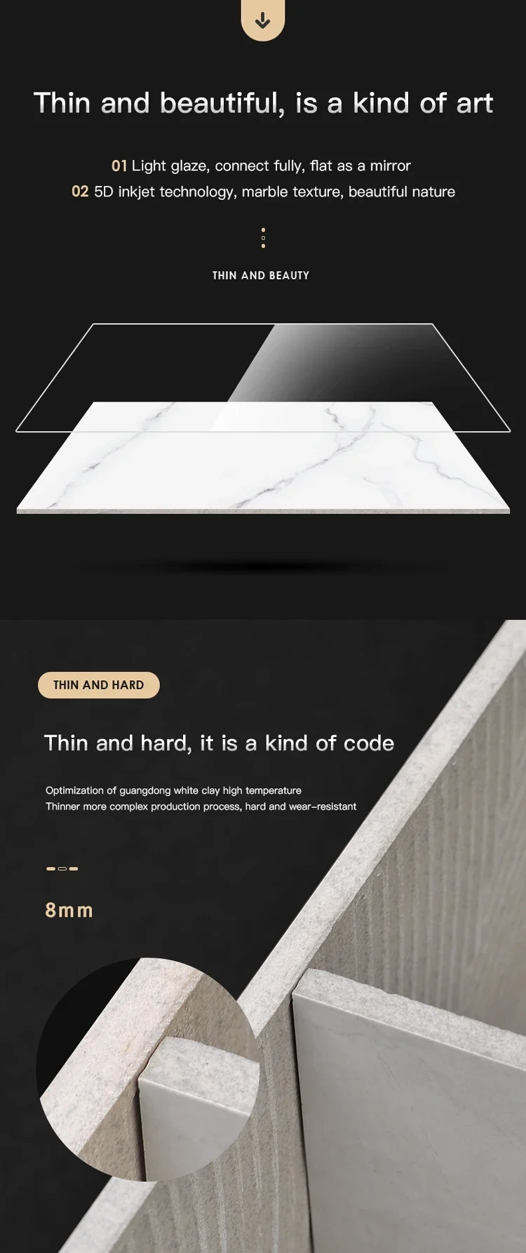 Calacatta Matt White Marble Effect Porcelain Tile 400x800 Glazed ...