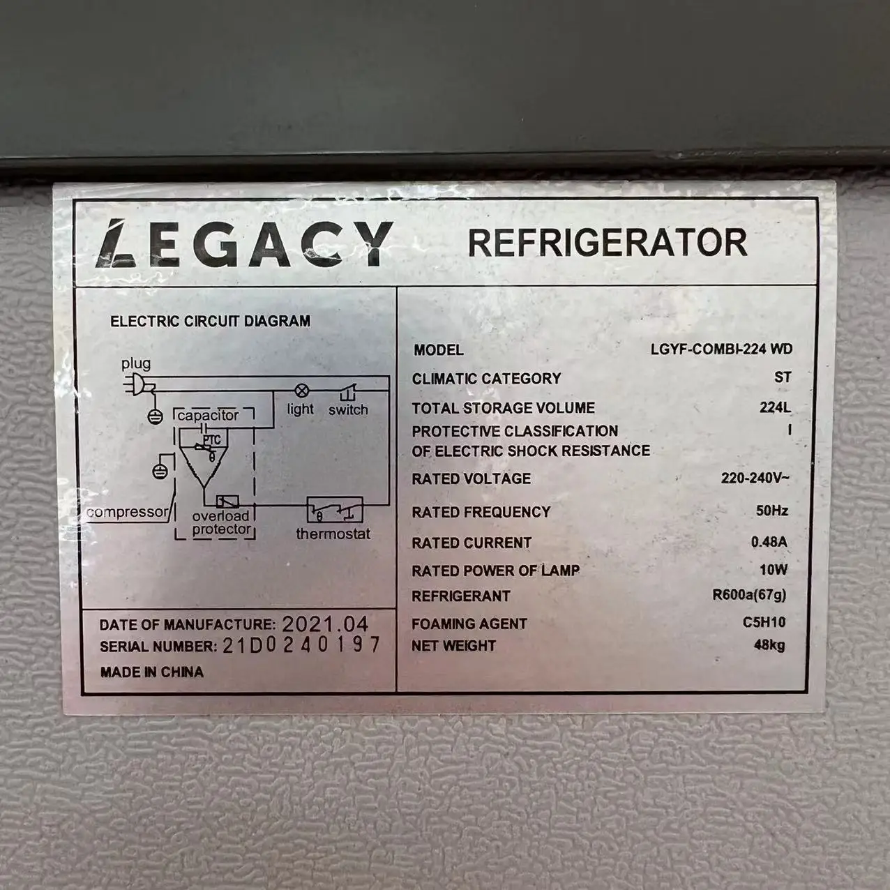 Two Doors Refrigerator Cheap Price Free Standing Double Door Fridge ...