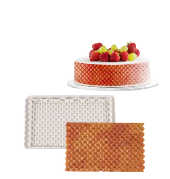 A Variety of Fondant Cake Rim Diy Fishscale Pearl Lattice Cake ...