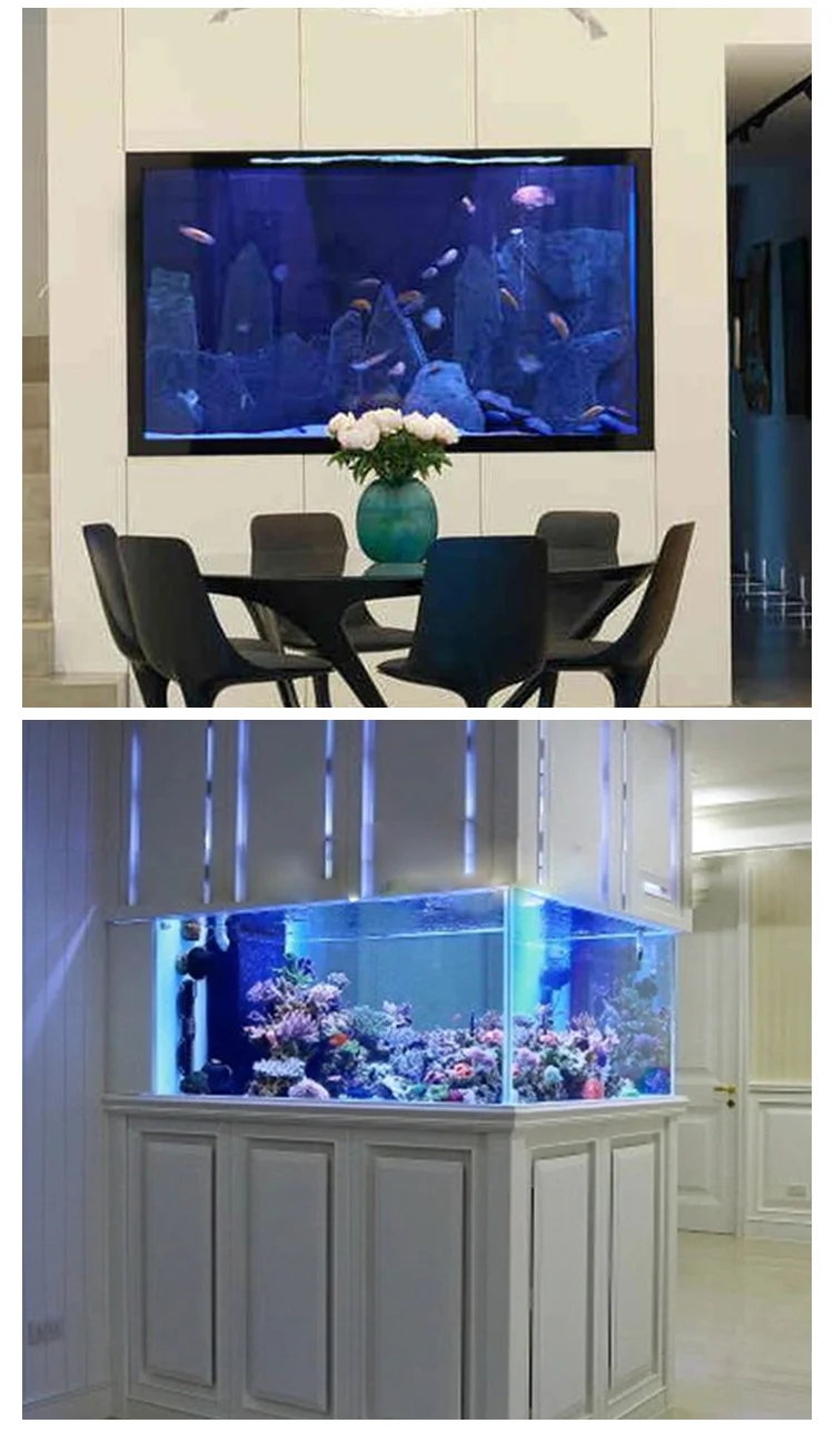 Wholesale Wall Mounted Custom Rimless Large Fish Tank Aquarium For Home ...