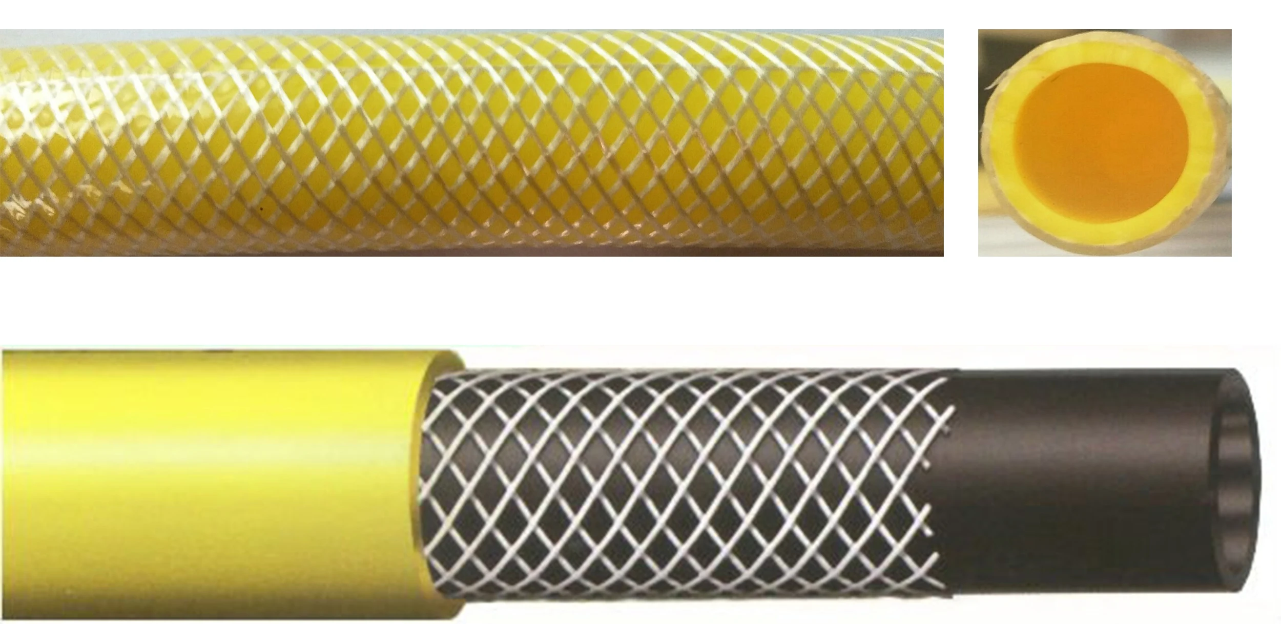 3/4 Inch 19mm Flexible PVC Clear Nylon Braided Vinyl Tubing Hose