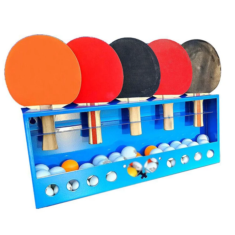 Jh-mech Table Tennis Storage Rack Holds 5 Paddles And Countless Balls ...