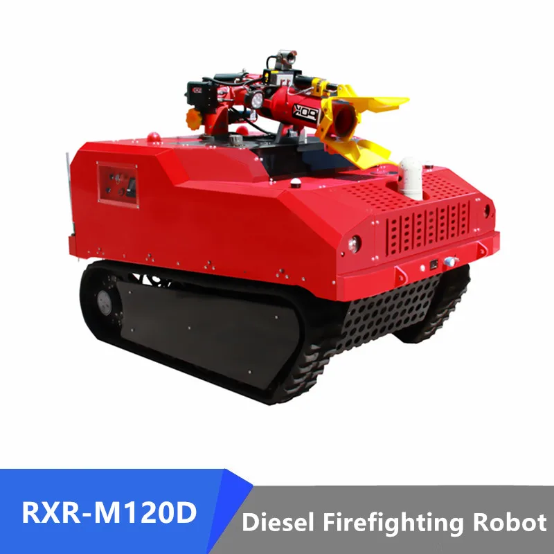 RXR-M100BGD Firefighting Robot Rubber Tracked 4WD Electrical Fire ...