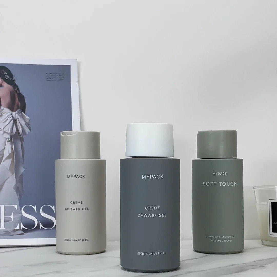 Mypack Matte Frosted Beige Soft Touch Finish Hdpe 280ml Cosmetic ...