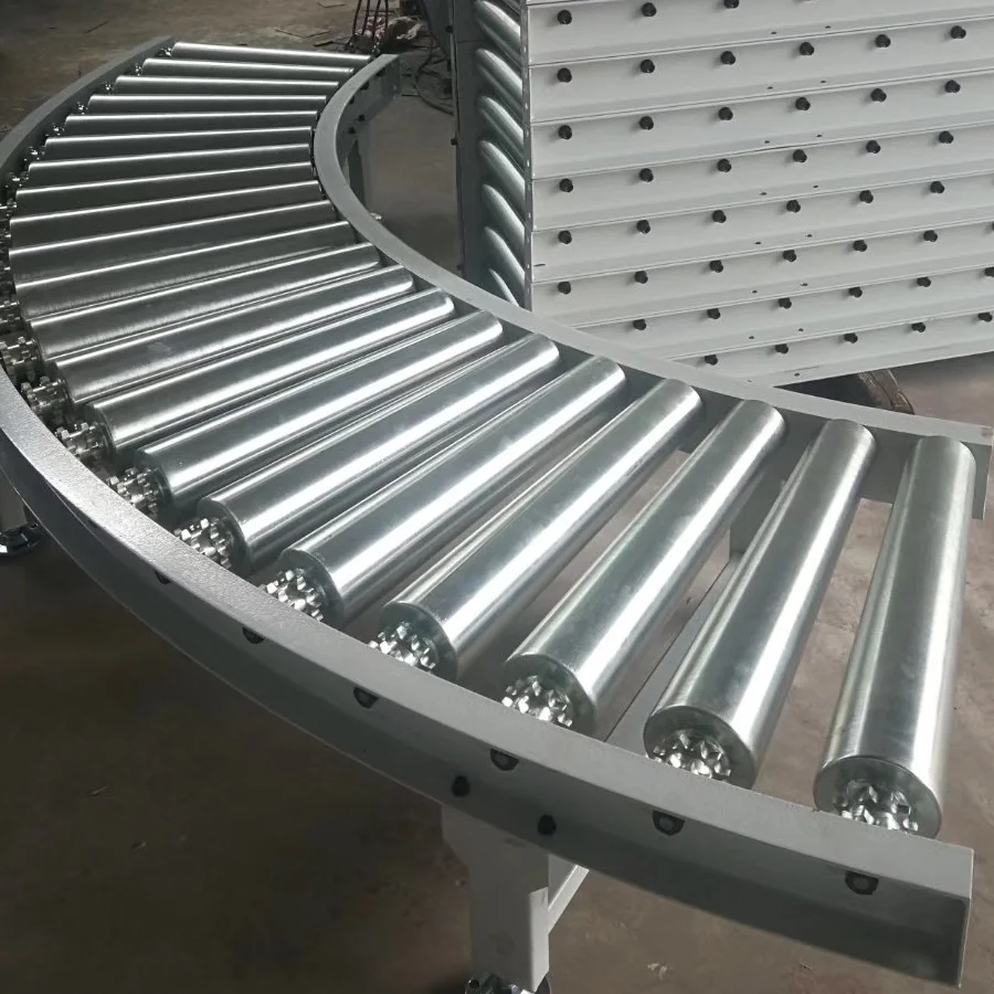 Professional Custom Corner Roller Conveyor Transportation Straight ...
