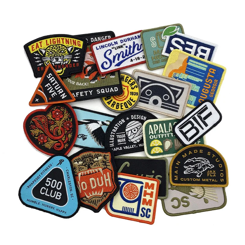 Custom Embroidery Design Cartoon Highway Shield Patches Woven Patches ...