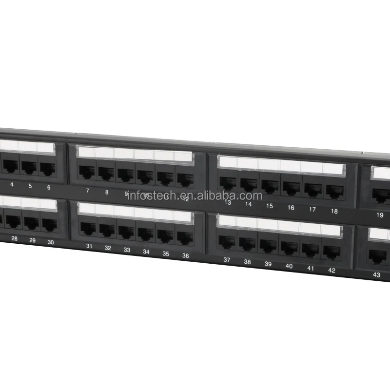 Renbao Shielded Patch Panel 48 Port 2u 19" Data Internet Cat6 Rj45 Rack ...