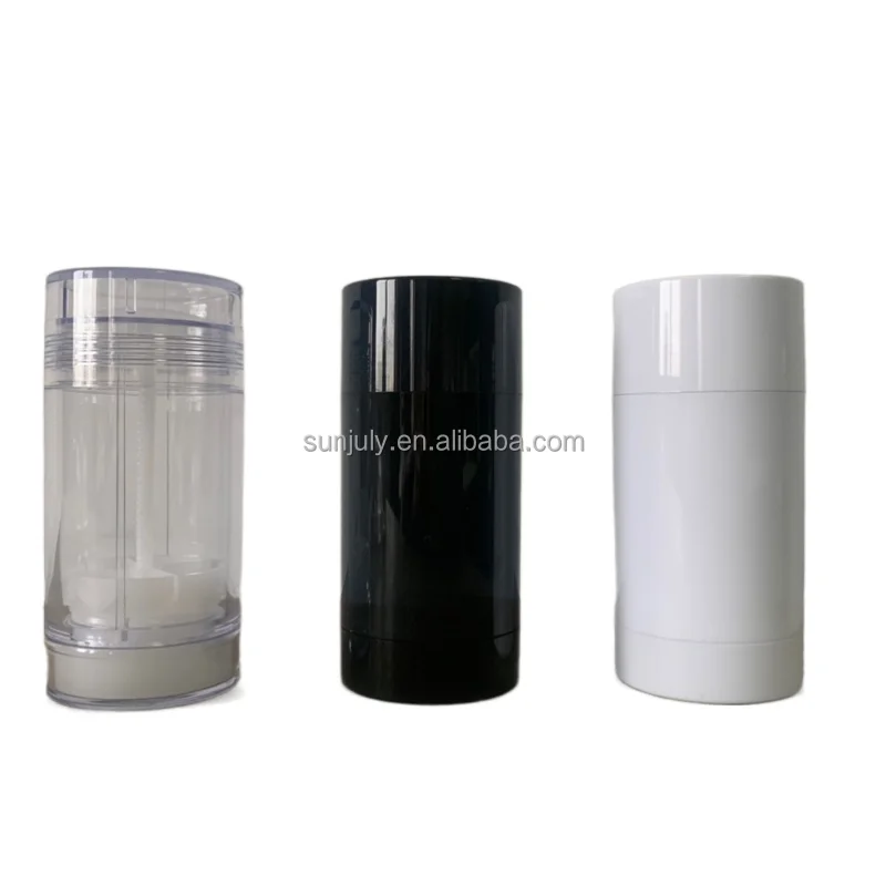75ml Matt Black Deodorant Container/Cosmetic Round Twist up Tubes ...