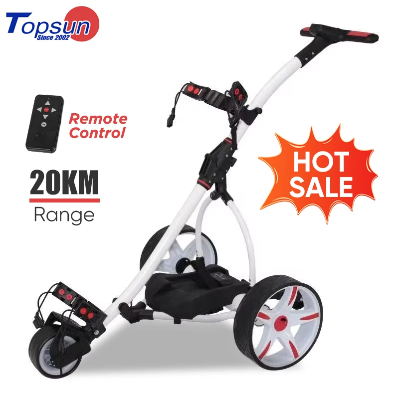 Topsun Motor Caddy Golf Buggy Remote Control Electric Golf Trolley With ...