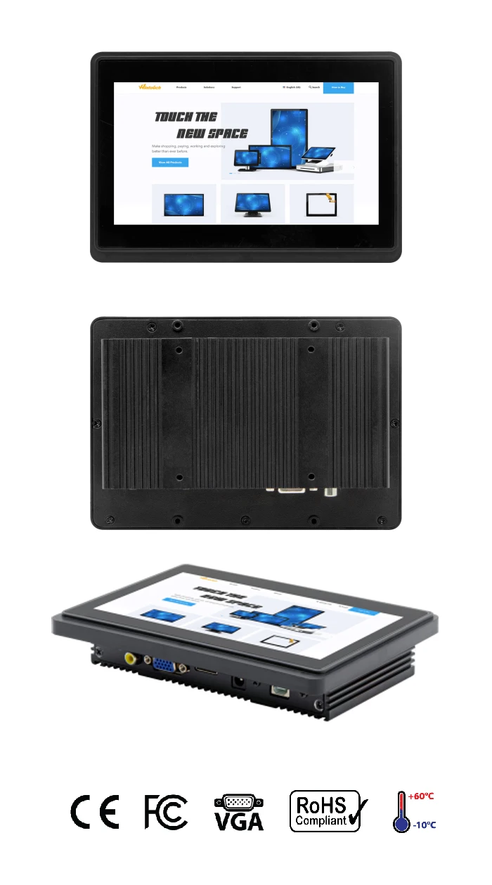 Open Frame Ip65 Industrial Monitor Embed 7 8 10.15 17 19 Inch ...