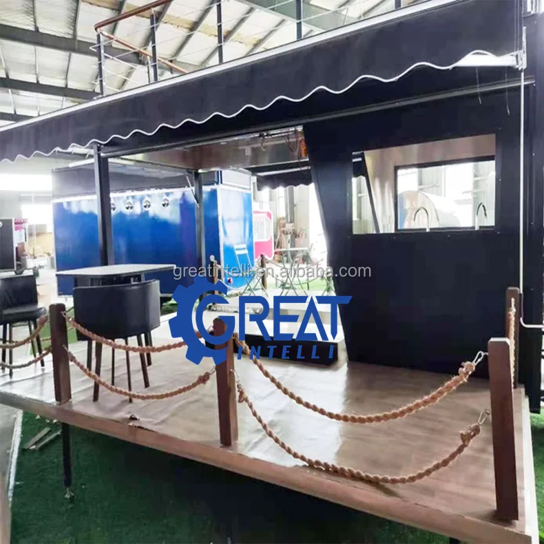 Two Storey Bar Cafe Moving Restaurant Truck Mobile Double Decker Coffee ...