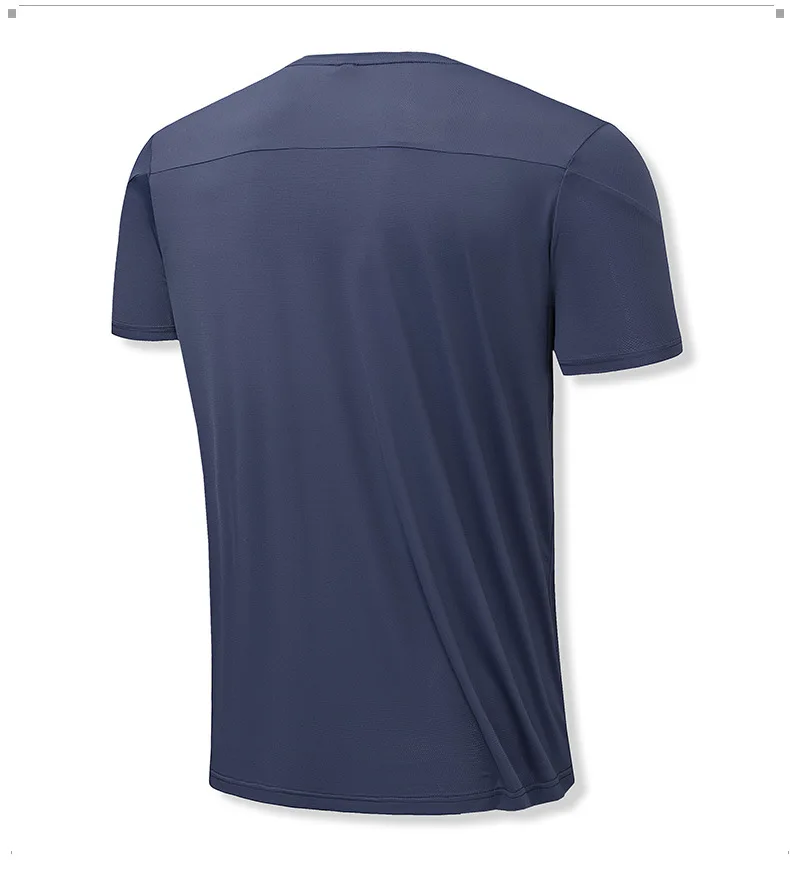 New Men's Quick Drying Elastic Sports T-shirt With Round Neck ...