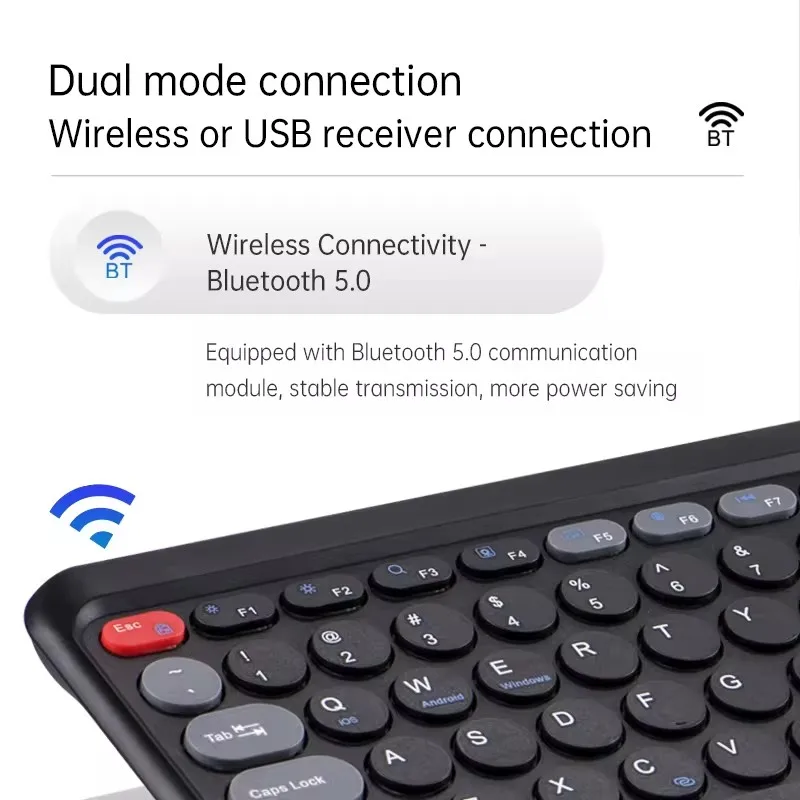 Dual Mode Wireless Rechargeable Keyboard Mechanical Gaming Computer 2 ...
