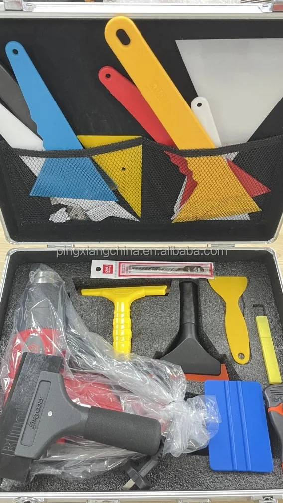 Hot Selling Tool Box Heat Gun Variety Plastic Scrapers For Car Wrapping ...