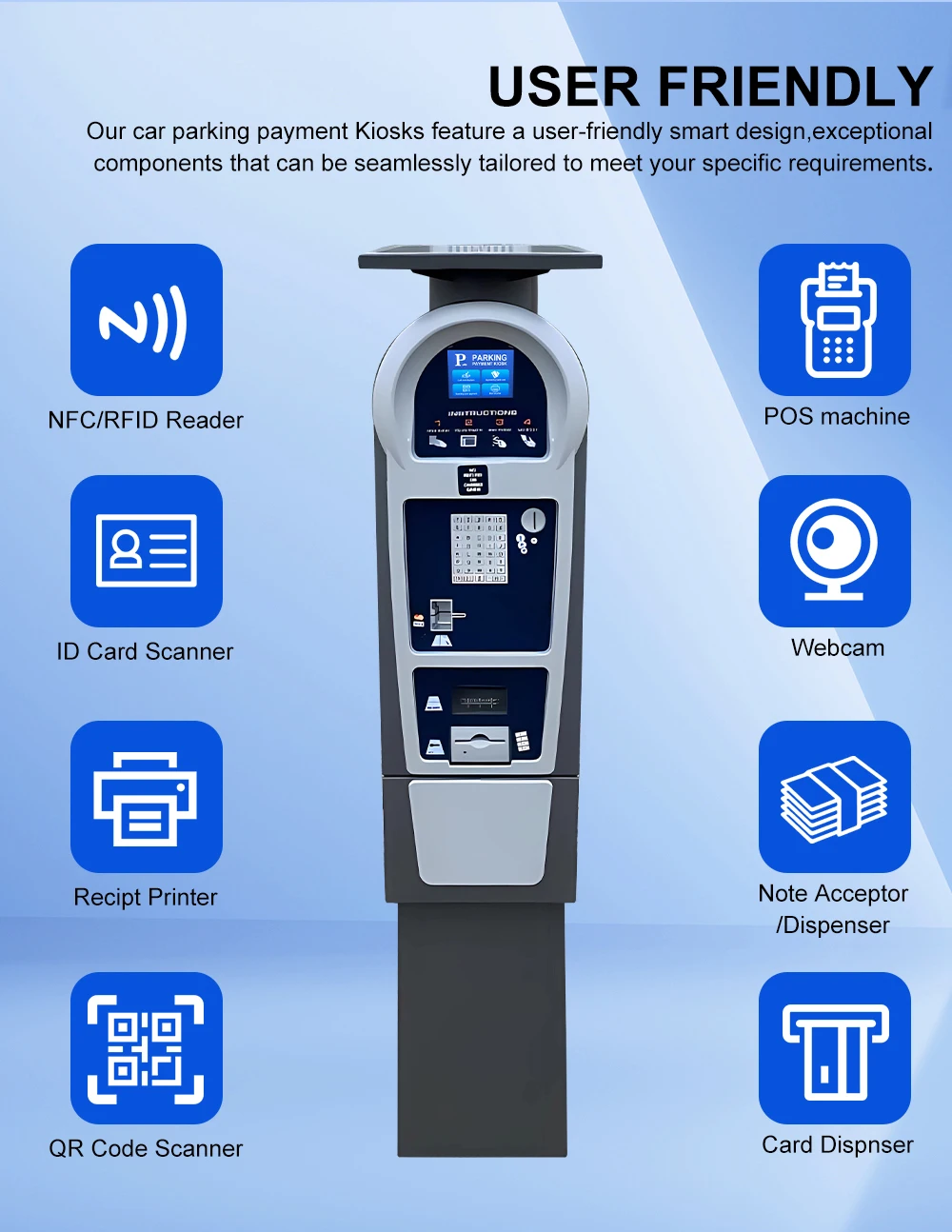 Alibaba.com: Solar-powered outdoor parking payment kiosk with cash ...